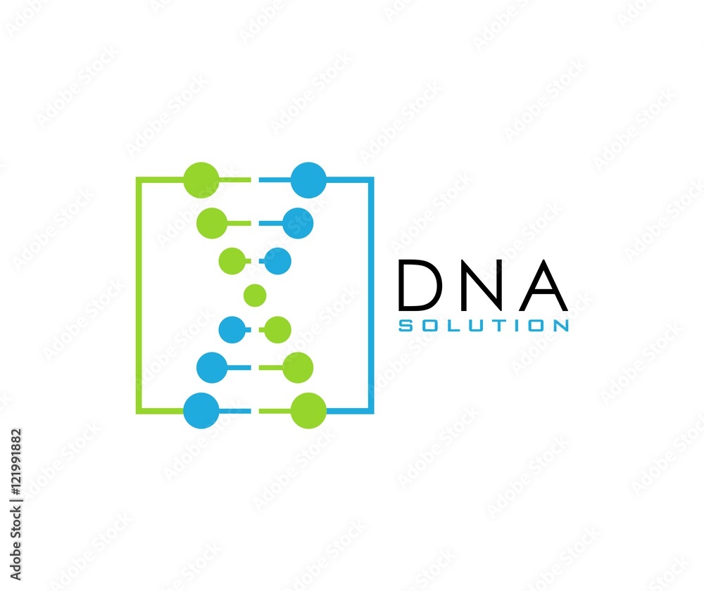 DNA logo Stock Vector | Adobe Stock
