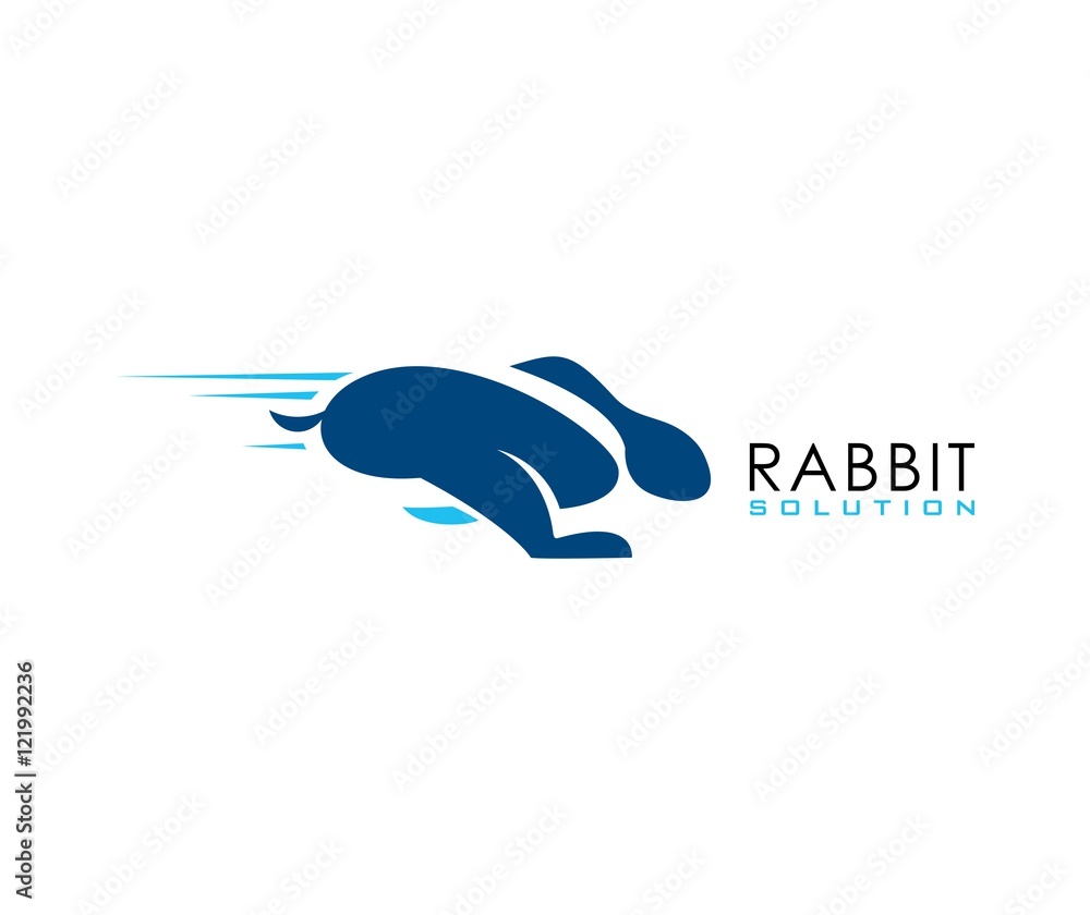 Rabbit logo Stock Vector | Adobe Stock