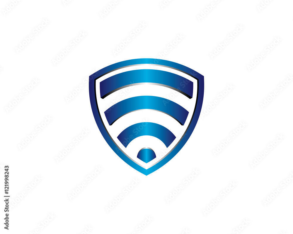 3D Shield Security Logo Stock Vector | Adobe Stock