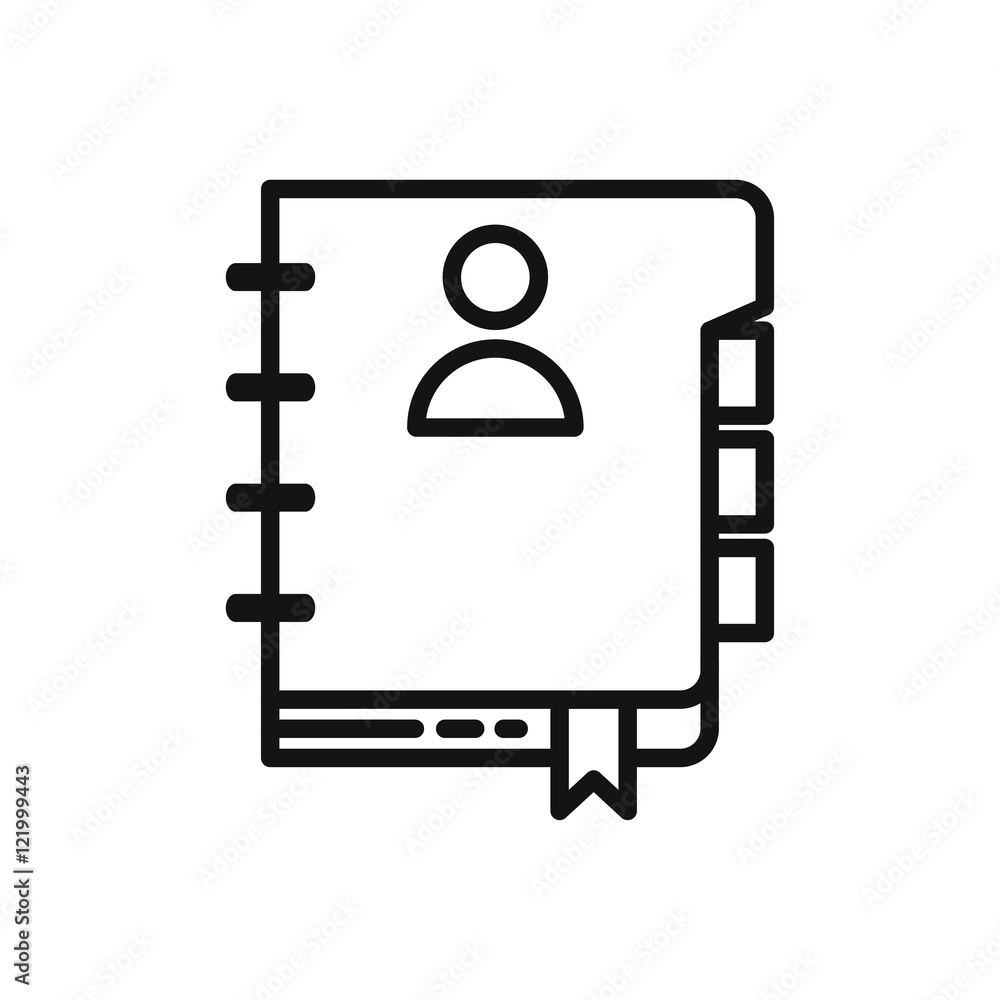 contact book vector illustration design Stock Vector | Adobe Stock