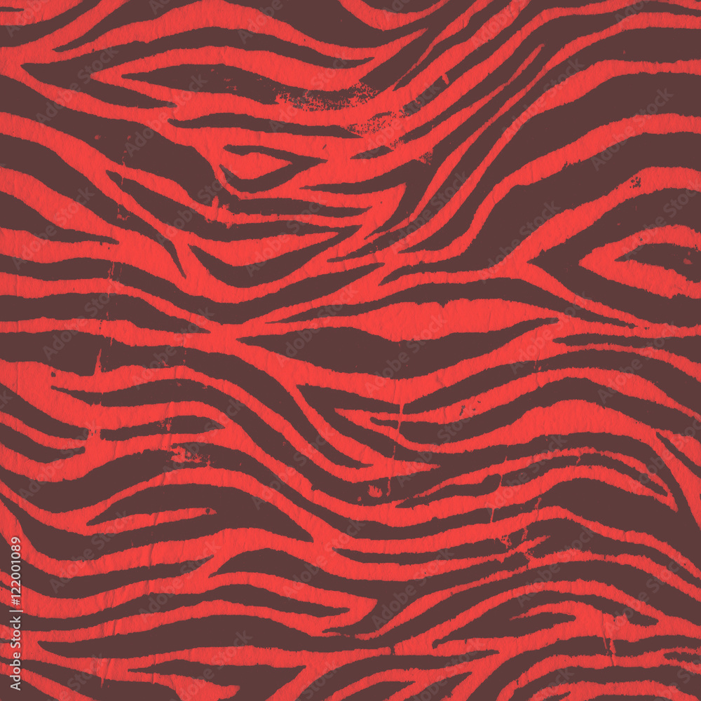 Vintage zebra black and red pattern Stock Photo | Adobe Stock