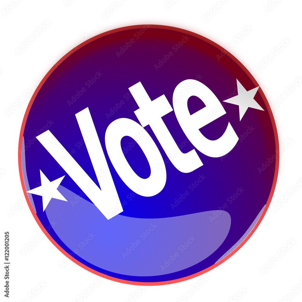 Glossy button with the word Vote Stock Illustration | Adobe Stock