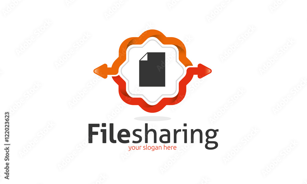 File Sharing Logo Stock Vector | Adobe Stock