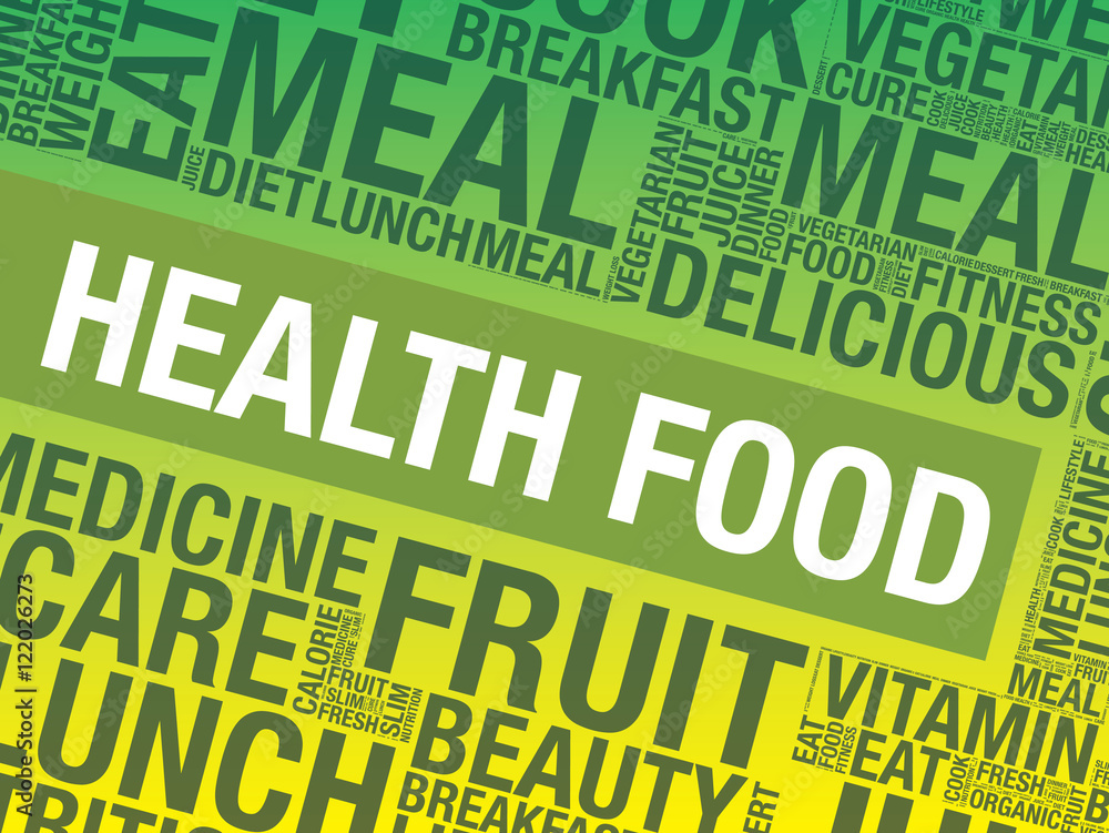 Health Food word cloud vector concept presentation background Stock ...