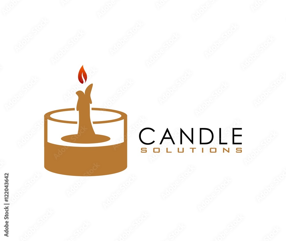 Candle logo Stock Vector | Adobe Stock