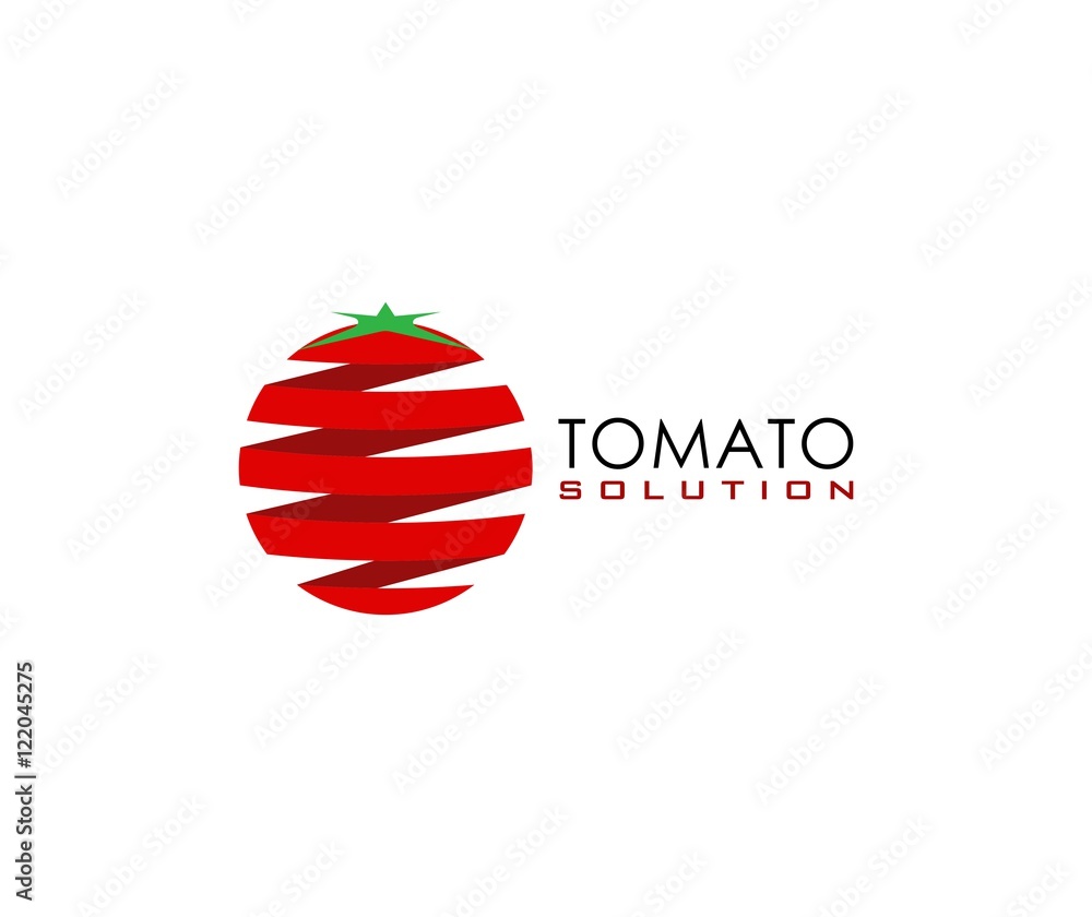 Tomato logo Stock Vector | Adobe Stock