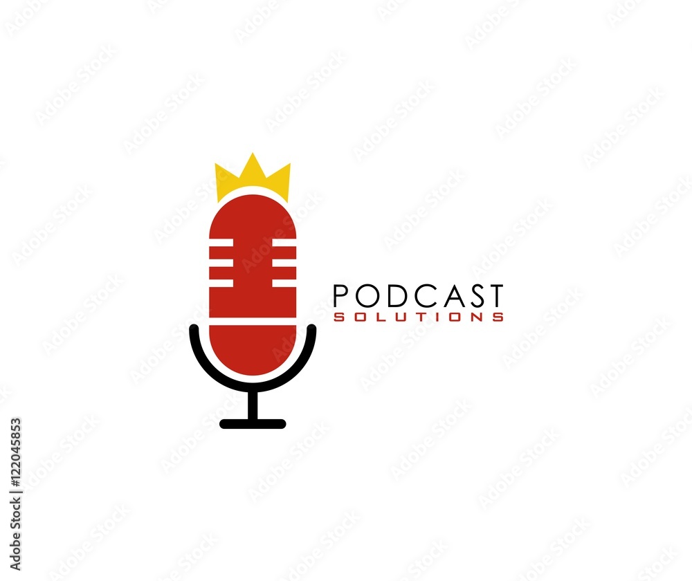 Podcast logo Stock Vector | Adobe Stock