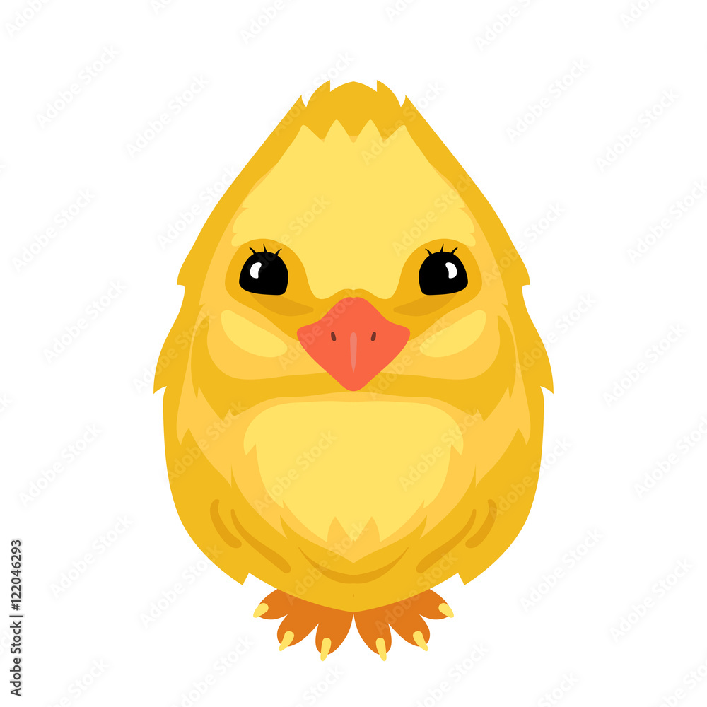 Vector funny cartoon chicken in shape of egg Stock Vector | Adobe Stock