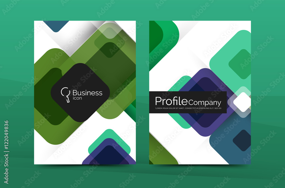 Geometric abstract background, business company annual report template ...