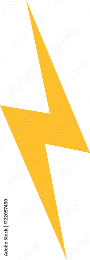 Simple lightning bolt icon Stock Vector | Adobe Stock