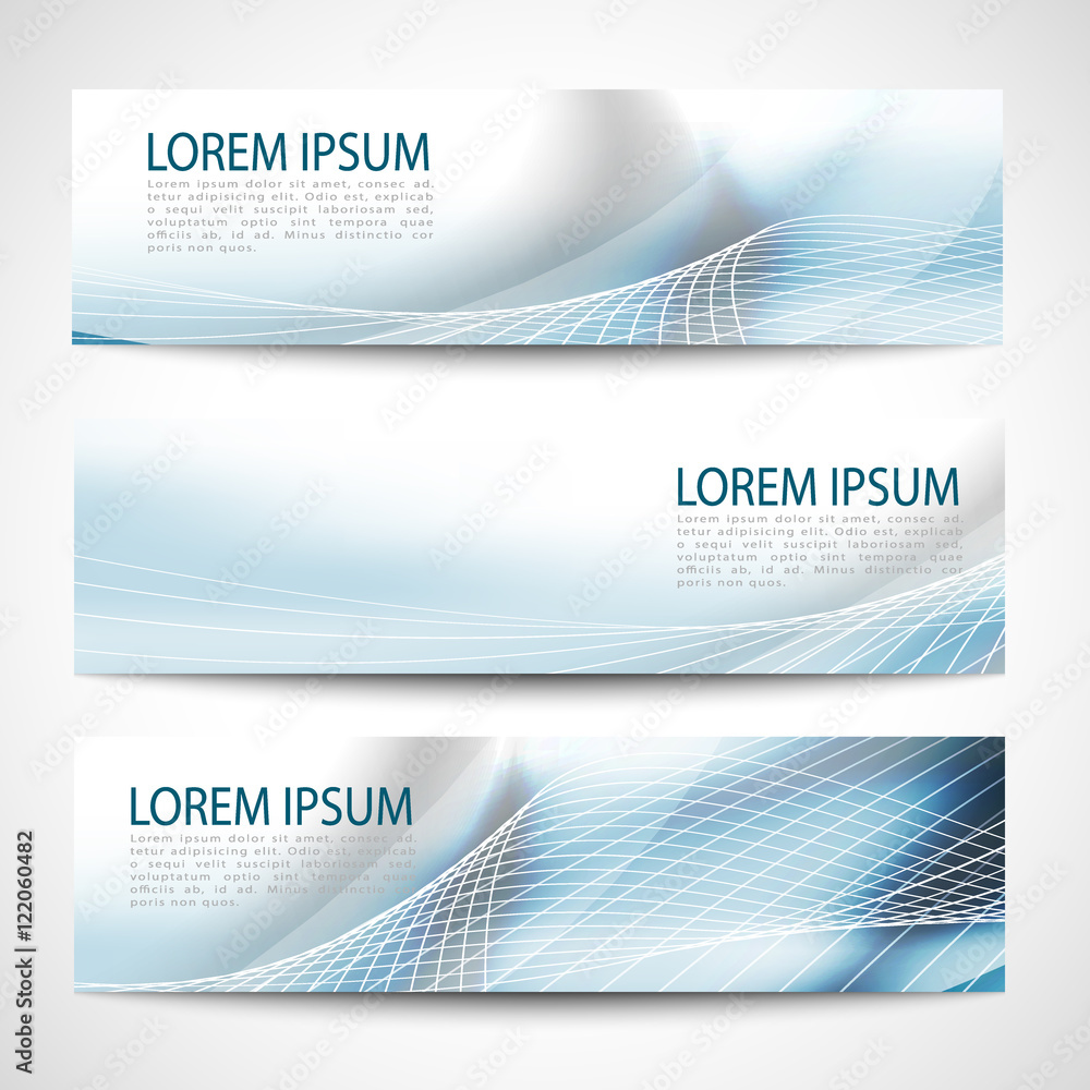 Abstract header blue wave white vector design Stock Vector | Adobe Stock