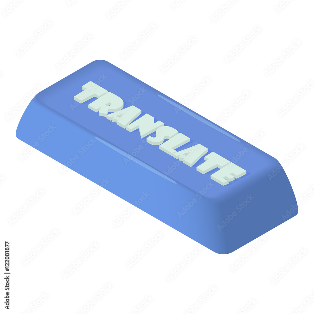 Translate button icon in cartoon style isolated on white background ...