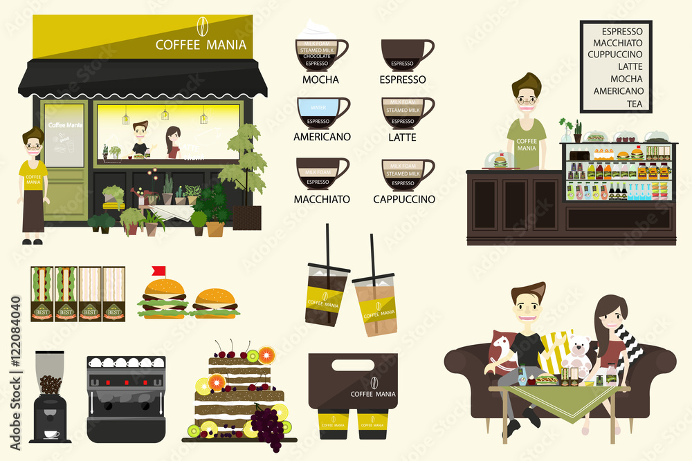 Infographic Tutorial Illustrator Basico Bistro Cafe