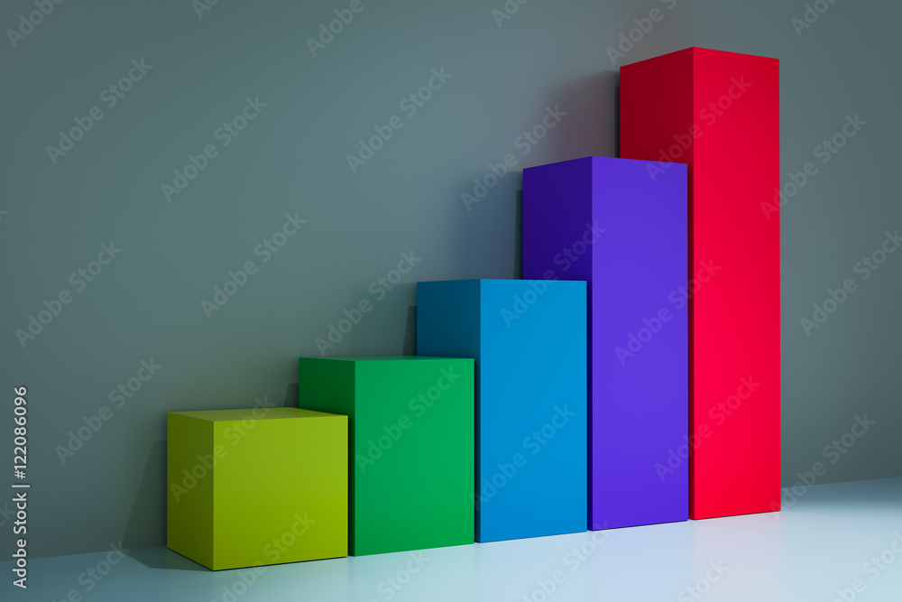 growing bar chart Stock Illustration | Adobe Stock