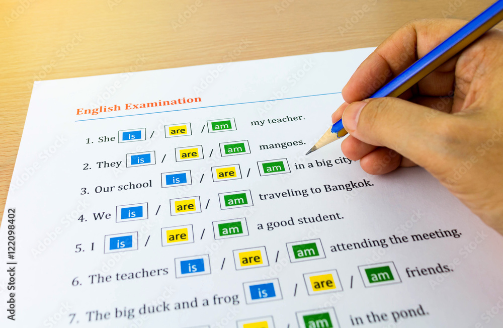 english test sheet Stock Photo | Adobe Stock