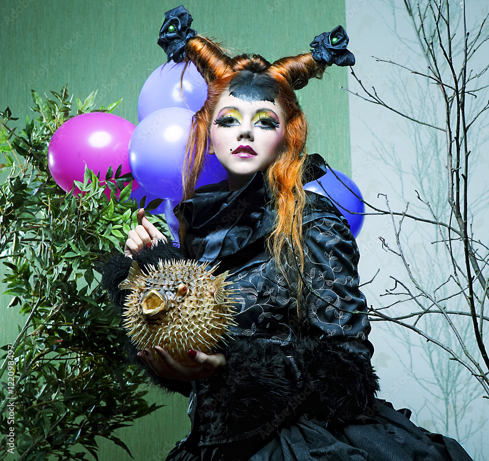 Princess with balloons. Stock Photo | Adobe Stock