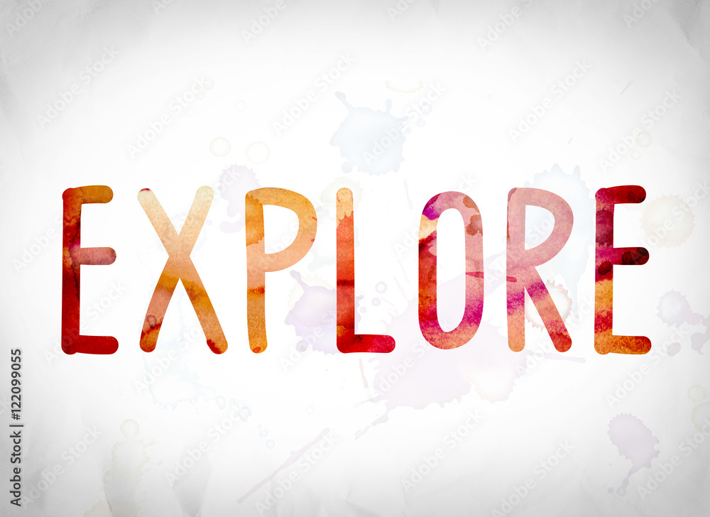 Poster Explore Concept Watercolor Word Art – Wall Art | UkPosters