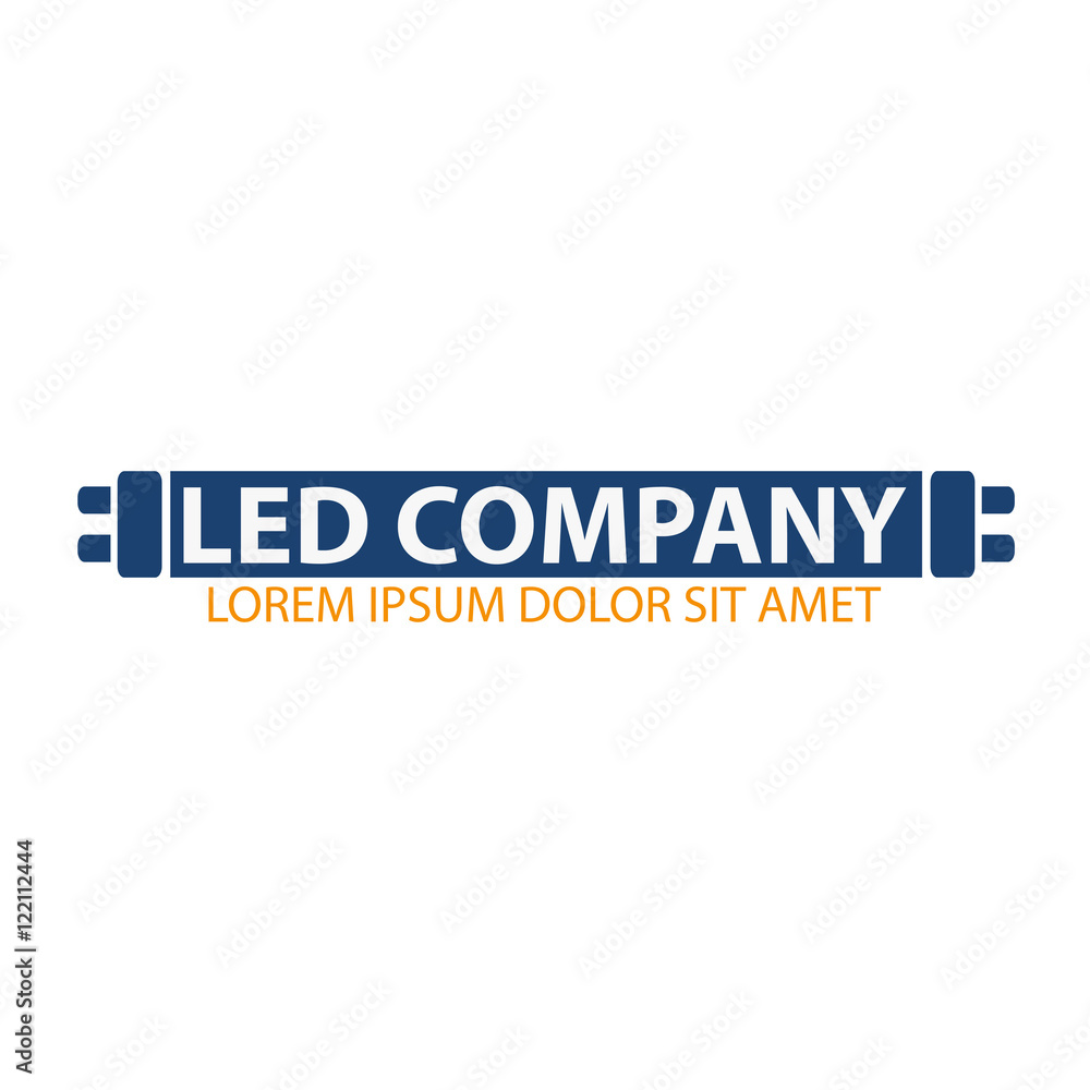 Led bulb logo. Led company logo. LED illumination. Corporate logo ...