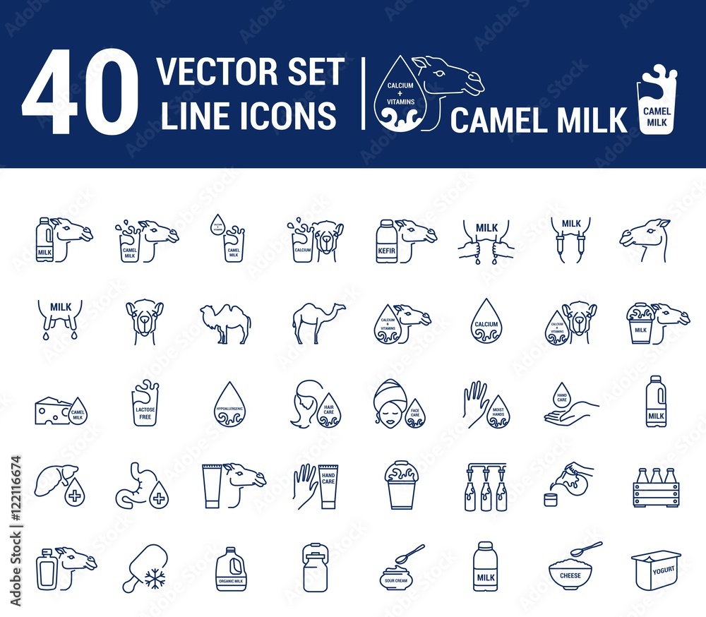 Set vector icon graphic thin outline in a linear design. Element emblem ...