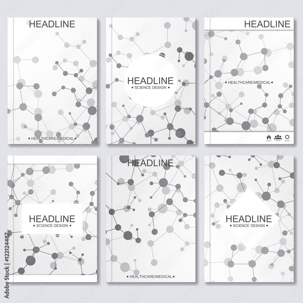 Science vector background. Modern vector templates for brochure, flyer ...