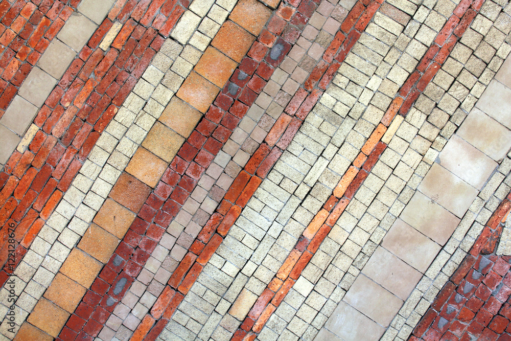 Mosaïque brique et céramique à Bilbao (Espagne) ภาพถ่ายสต็อก | Adobe Stock