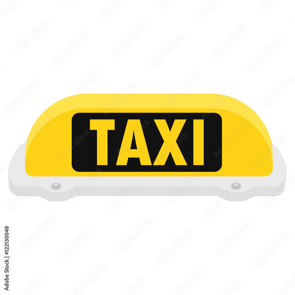 Yellow taxi sign Stock Vector | Adobe Stock