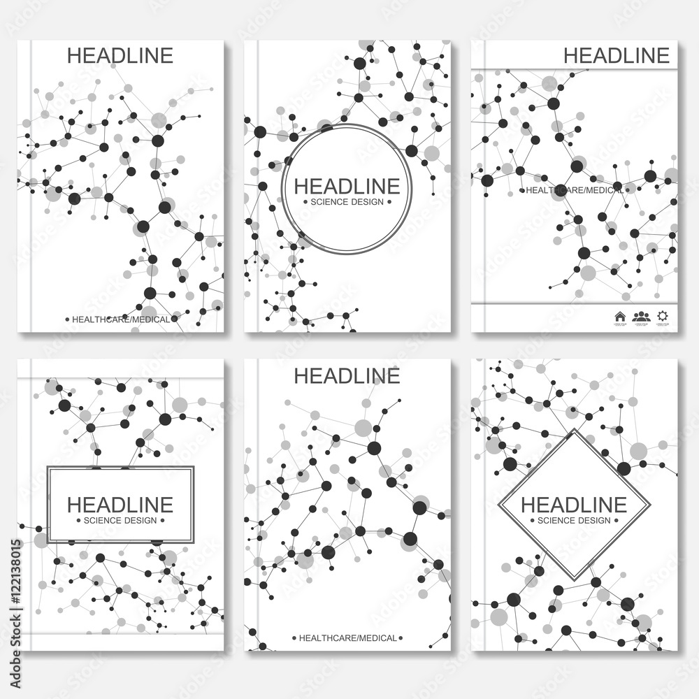 Science vector background. Modern vector templates for brochure, flyer ...