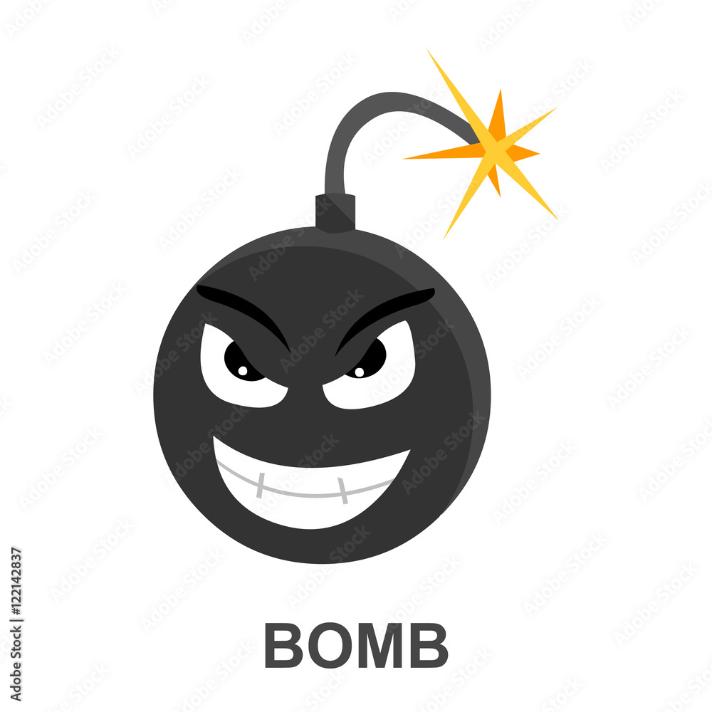 Bomb icon cartoon. Single PC icon from the big technology set. Stock ...