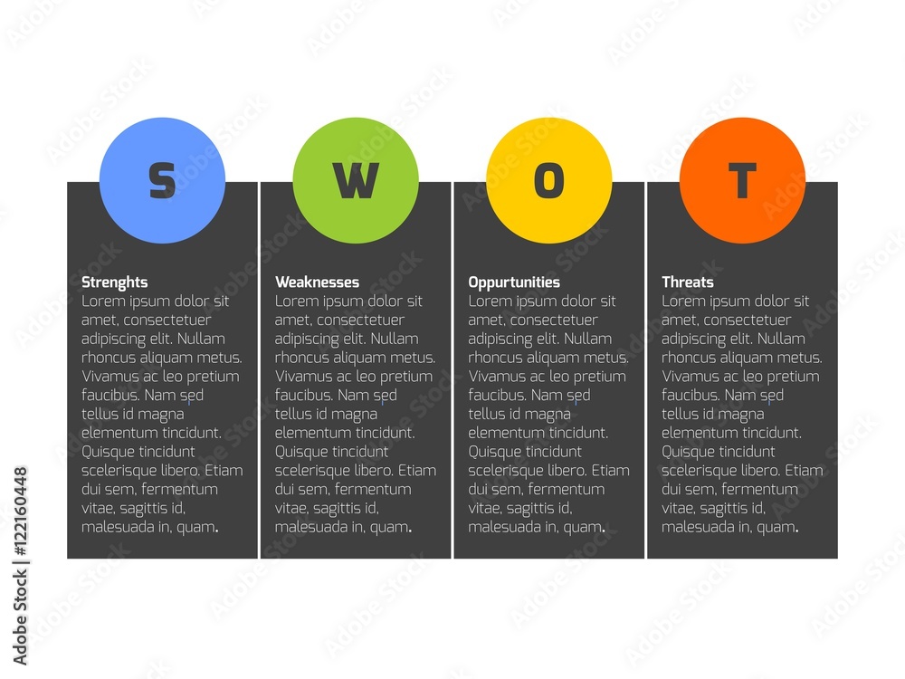 SWOT Business Infographic Diagram Stock Vector | Adobe Stock