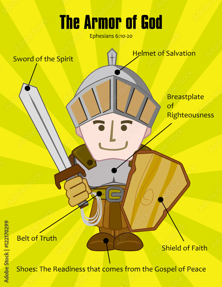 The Armor of God from Ephesians Chapter 6 Stock Vector | Adobe Stock
