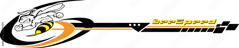 Super Bee Speed Flying delivery. Bee Boxing Mascot for sport teams ...