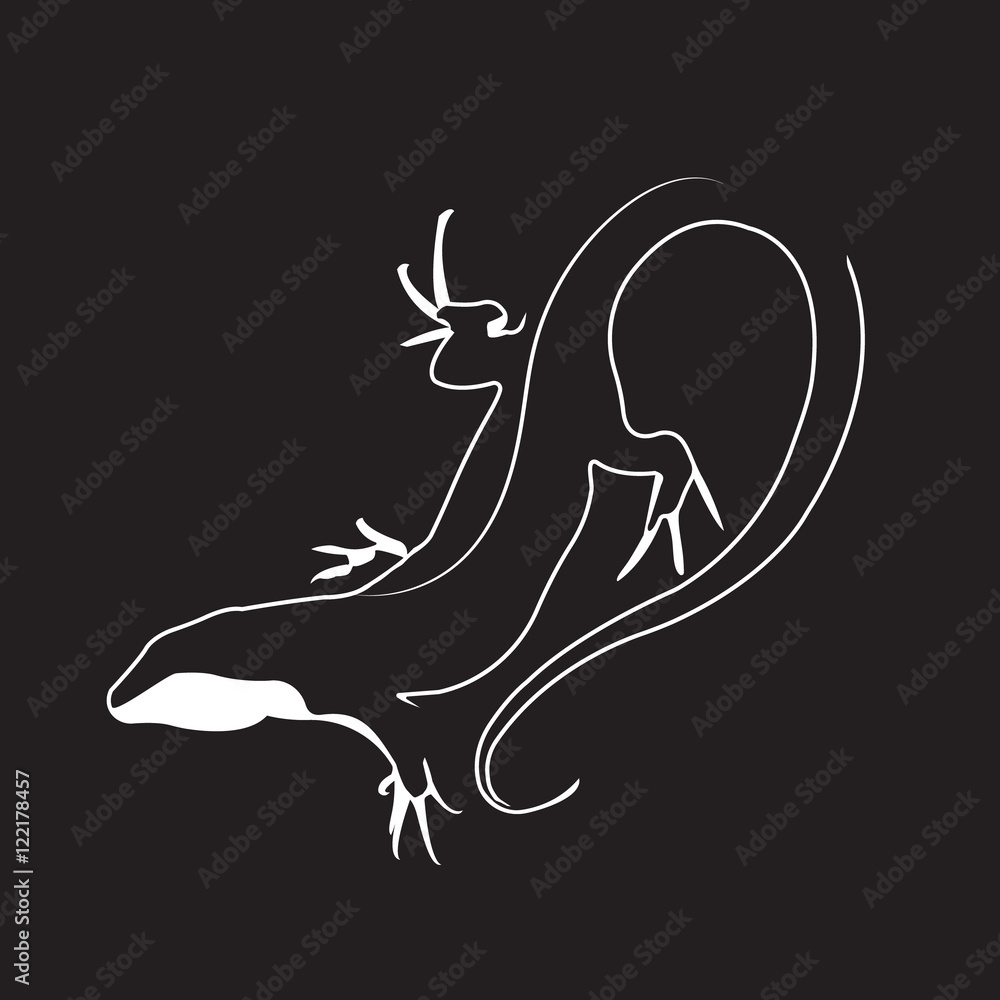 Vector logo lizard. Brand logo in the form of lizard. Lizard logo ...