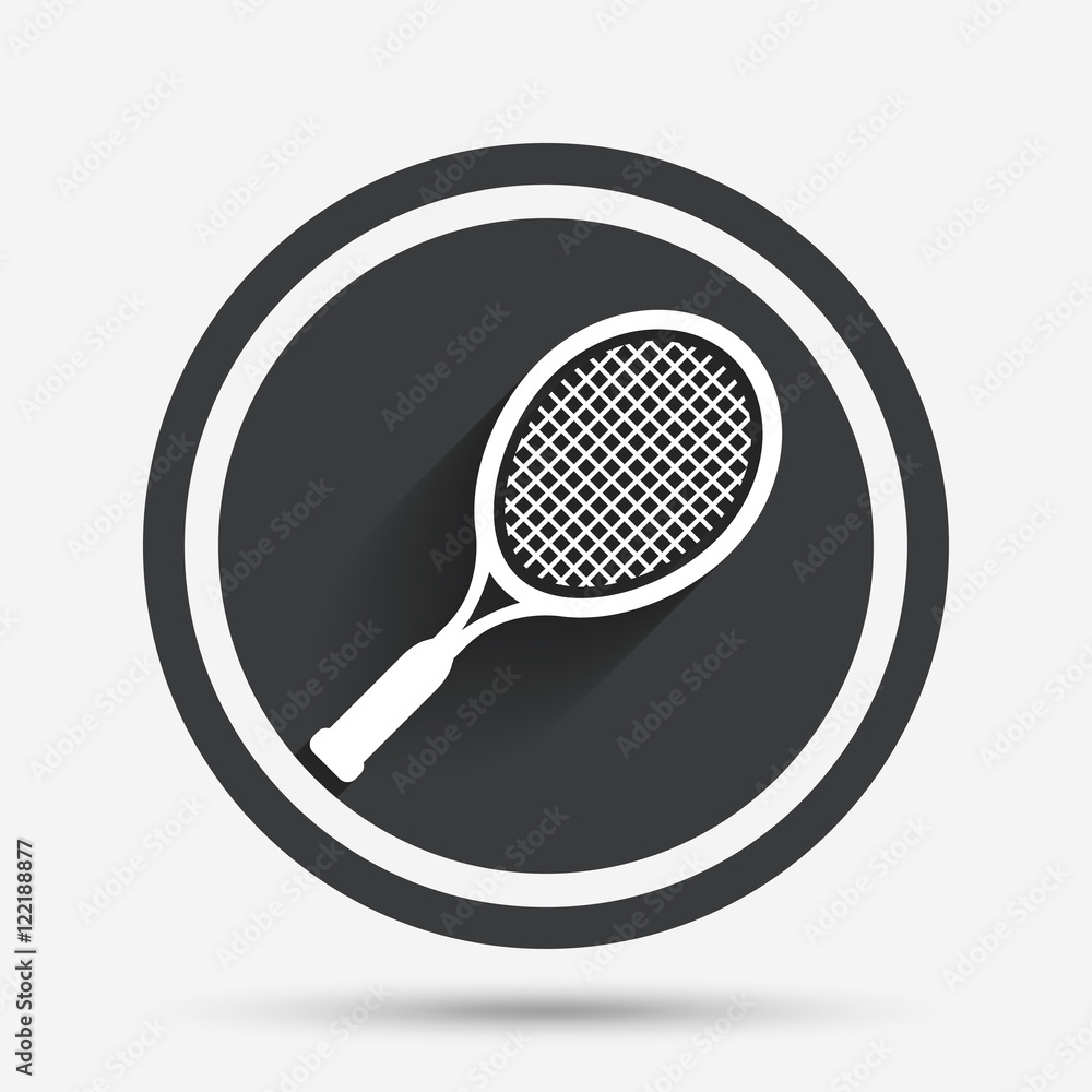 Tennis racket sign icon. Sport symbol. Stock Vector | Adobe Stock