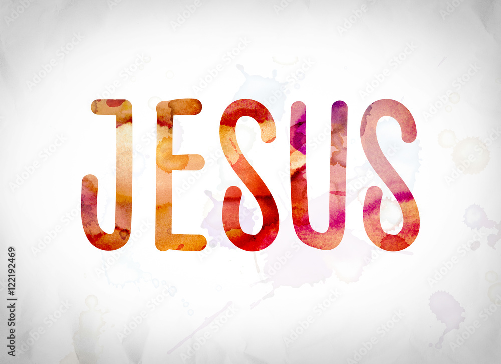 Jesus Concept Watercolor Word Art Stock-Illustration | Adobe Stock