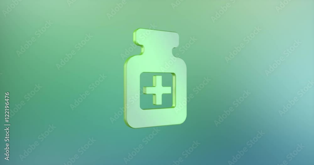 Animated Medical Pill Bottles Color 3d Icon Loop Modules for edit with ...