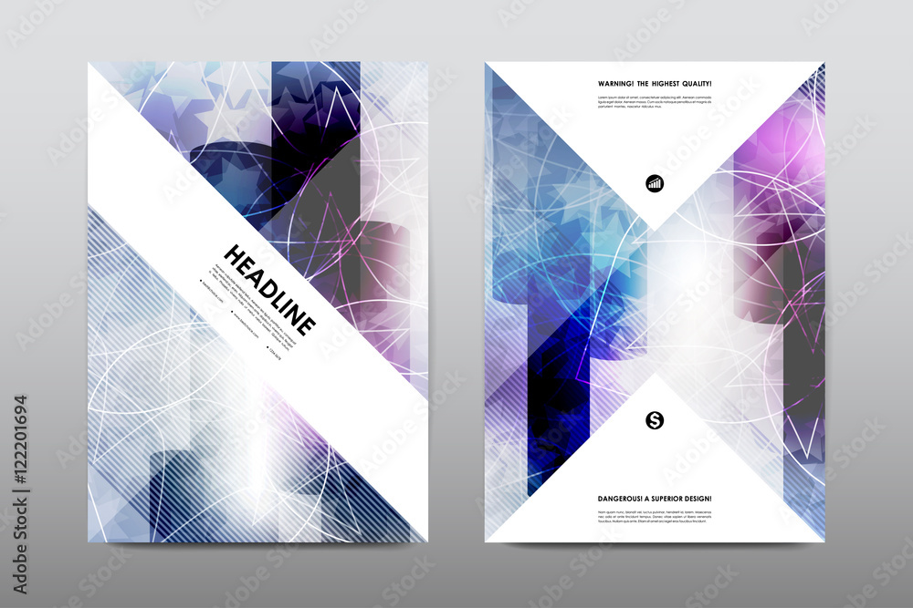 Brochure layout template flyer design vector, Magazine booklet cover ...