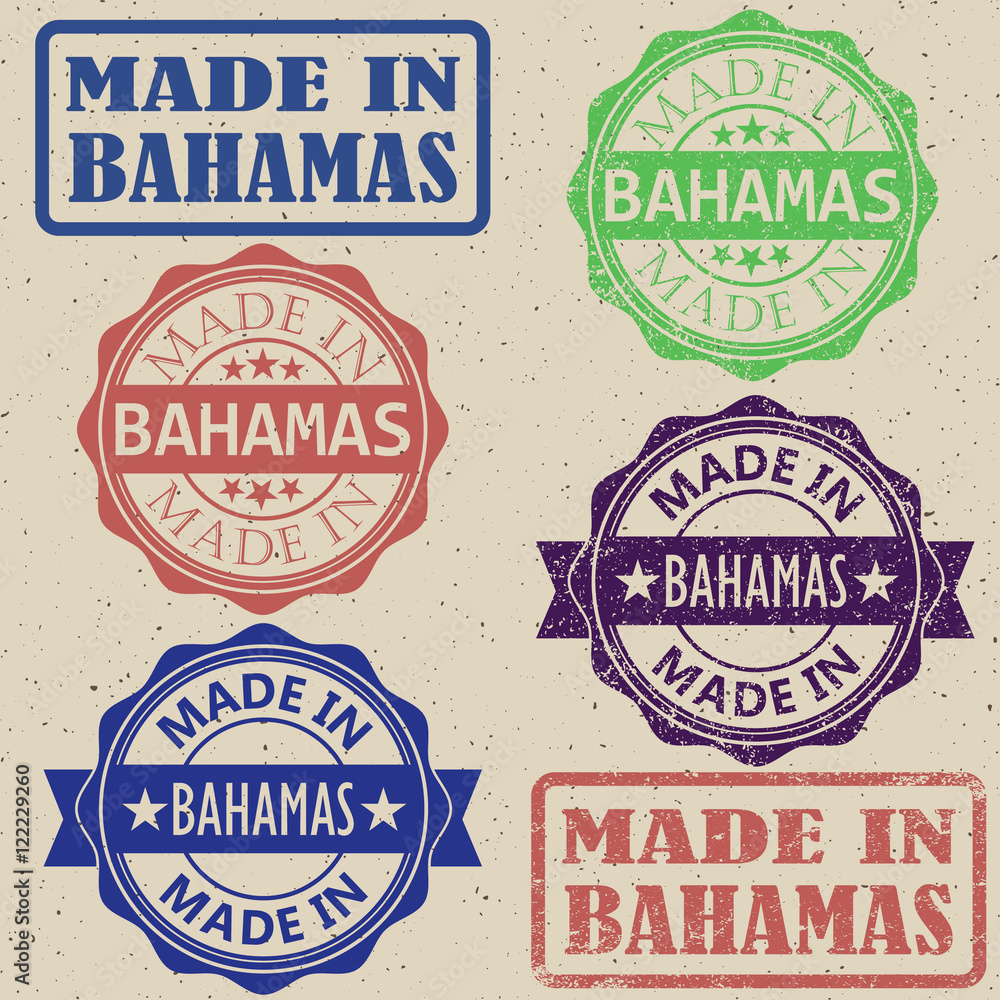 made in Bahamas round vintage stamp vector set. Bahamas stamp.Bahamas ...