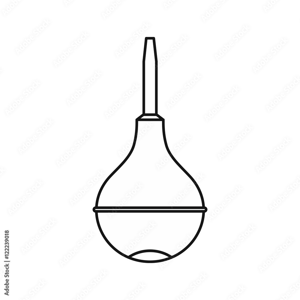 Medical pear icon in outline style on a white background vector ...