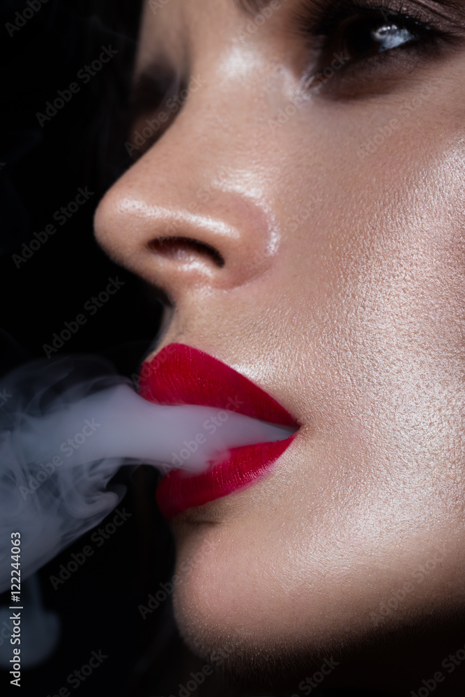 Lips And Smoke Photography