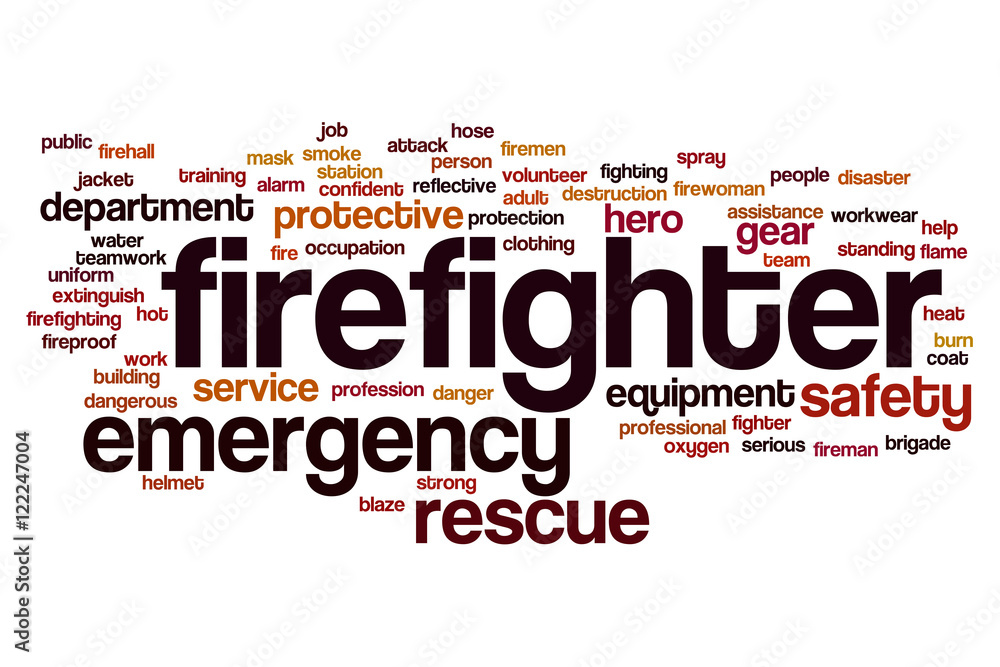 Firefighter word cloud Stock Illustration | Adobe Stock