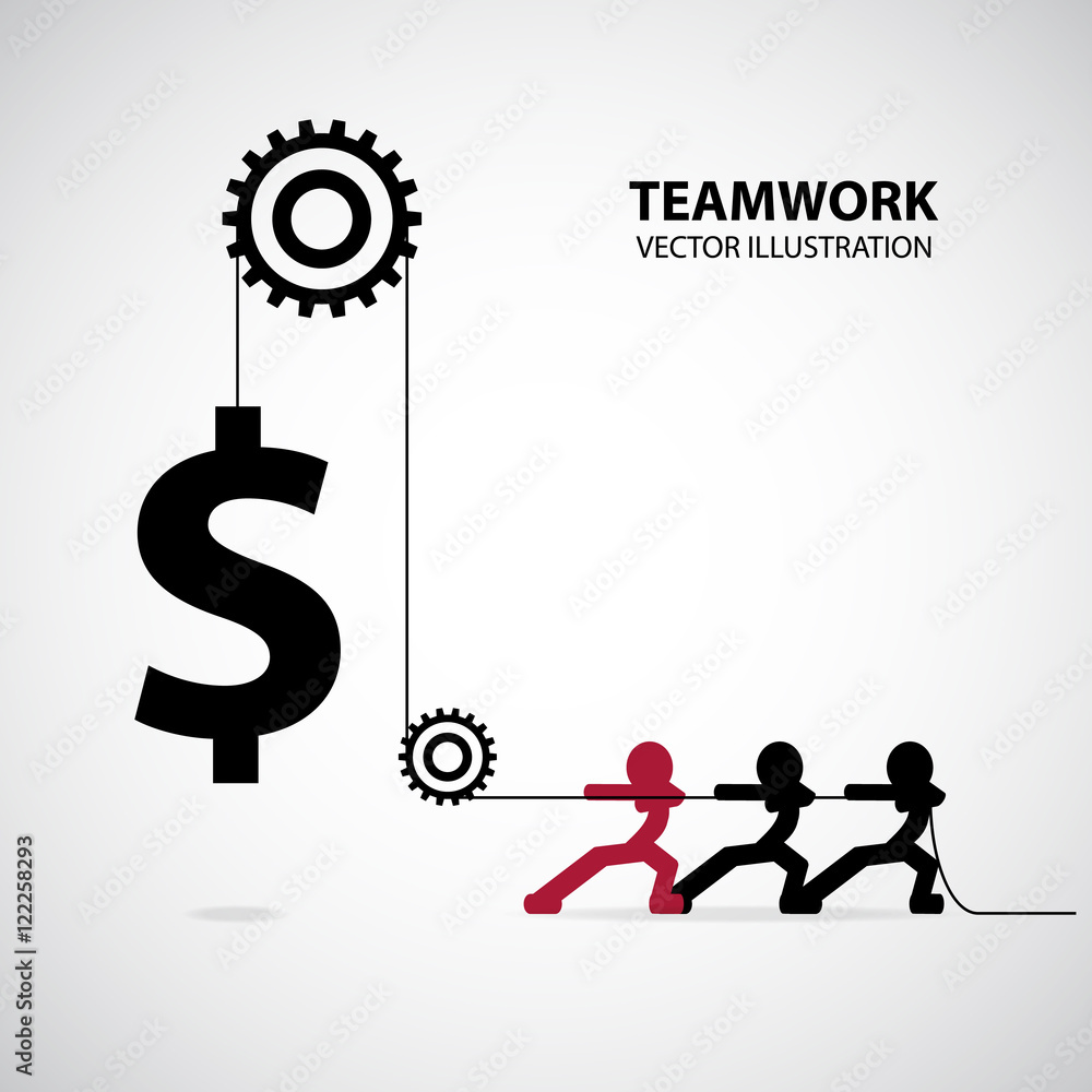 Teamwork Graphic Design Stock Vector | Adobe Stock