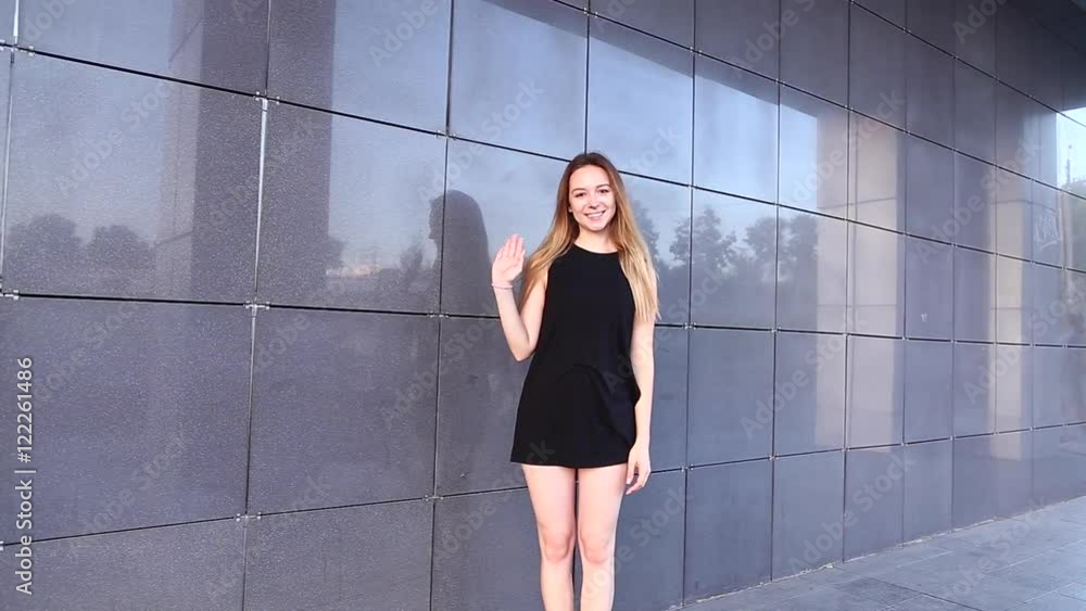 Perspective Shot Woman Girl Lady Portrait Looking Camera Walking and ...