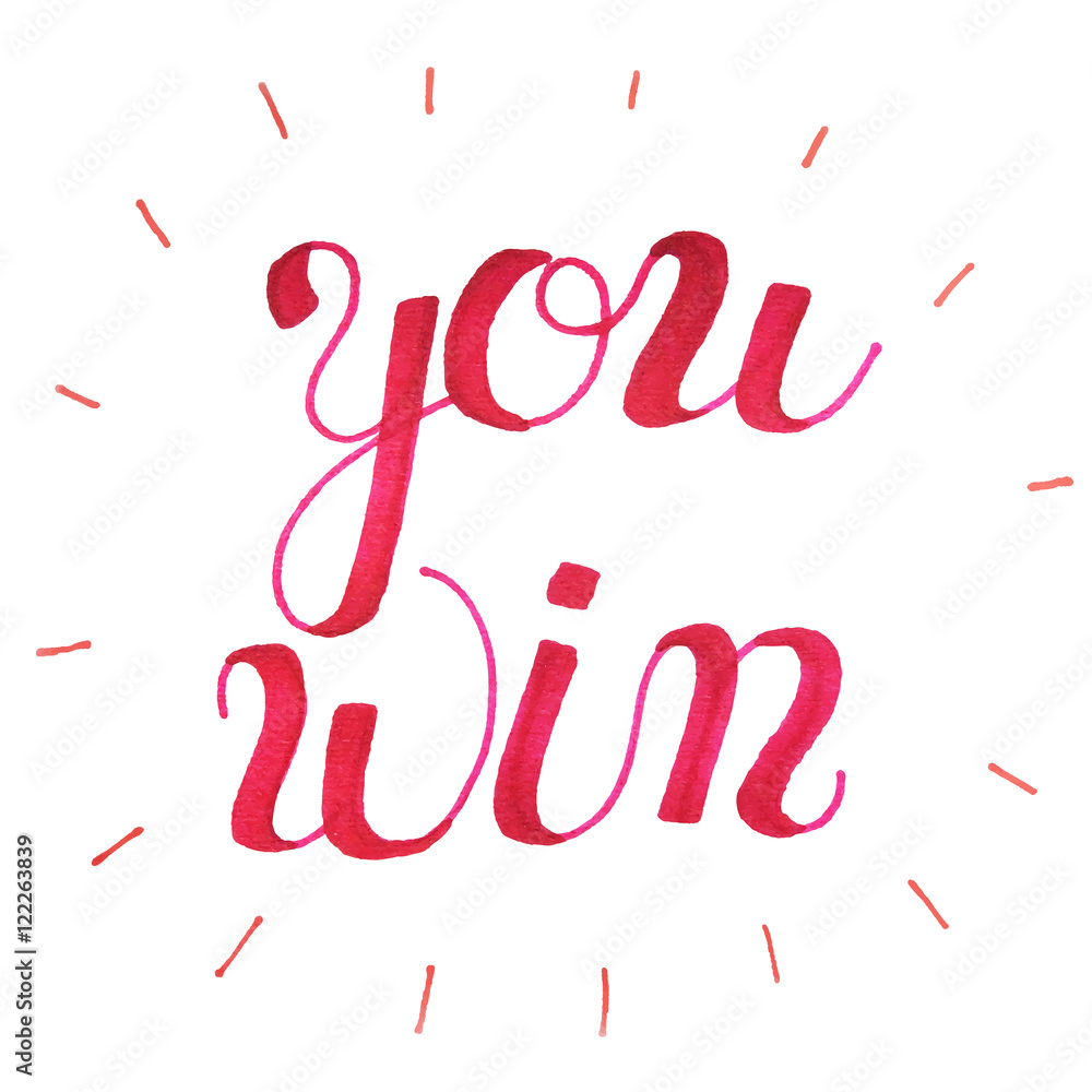 You win.Print, impress, overprint Stock Vector | Adobe Stock