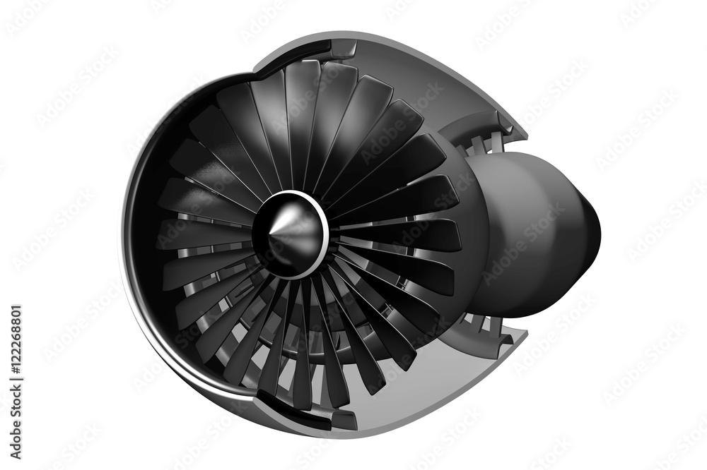 3D jet engine - front view/side view Stock Illustration | Adobe Stock
