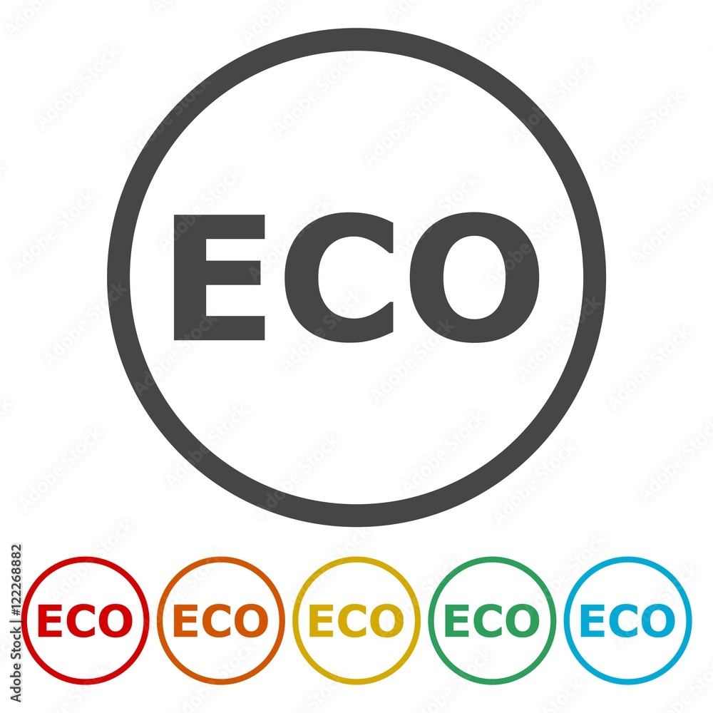 Eco friendly label. Eco icon Stock Vector | Adobe Stock