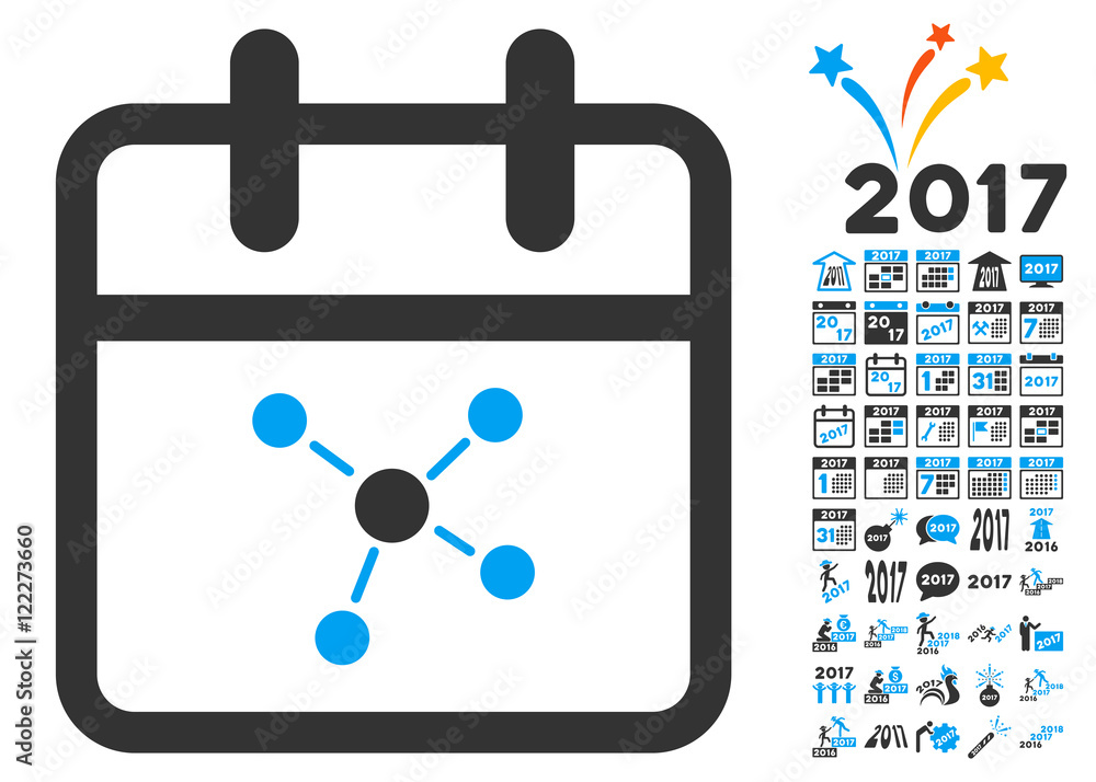 Scheme Day pictogram with bonus 2017 year images. Vector illustration ...