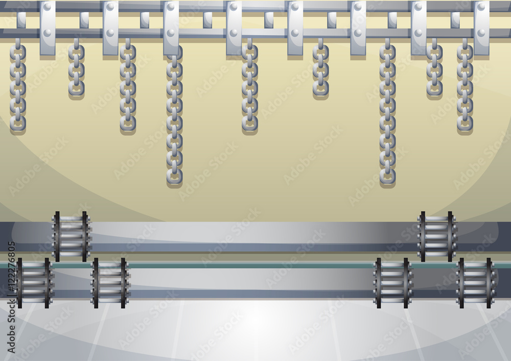 cartoon vector illustration water pipe wall with separated layers in 2d ...