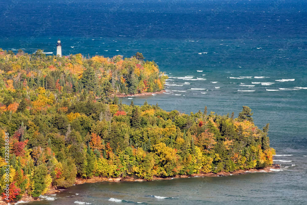 Au Sable Point Lighthouse - Autumn at Pictured Rocks National Lakeshore ...