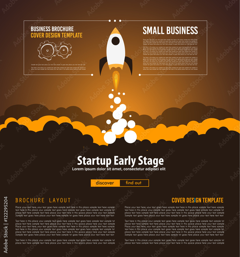Startup Landing Webpage or Corporate Design Covers Stock Vector | Adobe ...