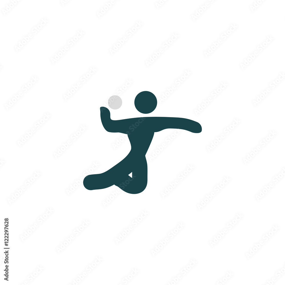 Volleyball Icon Vector Stock Vector | Adobe Stock